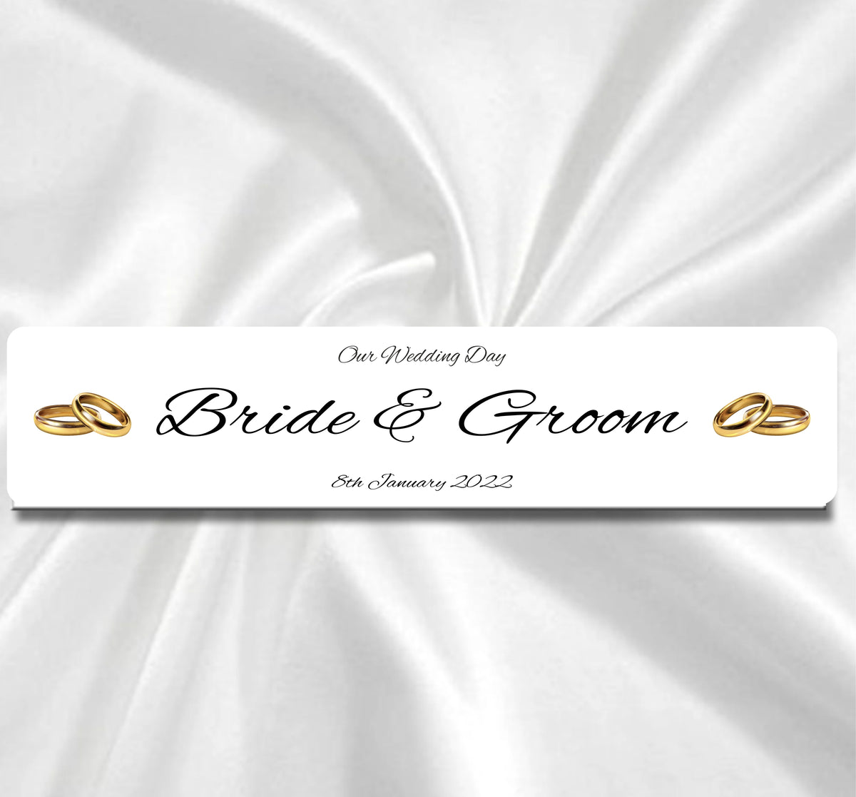 Wedding Car Number Plate - Gold Wedding Rings – Weddingworx